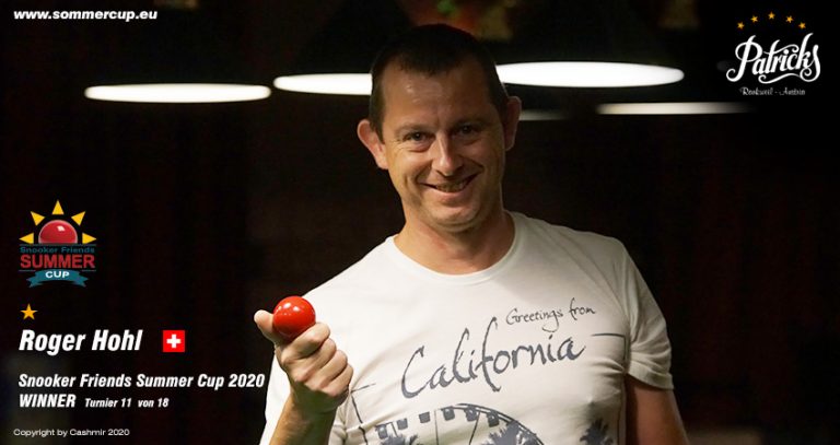 WINNER 11 Turnier 2020 Roger Hohl (SUI) – Sommercup